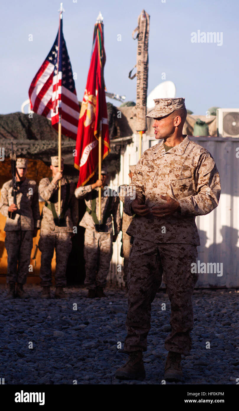 U.S. Marine Lt. Col. Sean Riordan, 1st Battalion, 3rd Marine Regiment ...