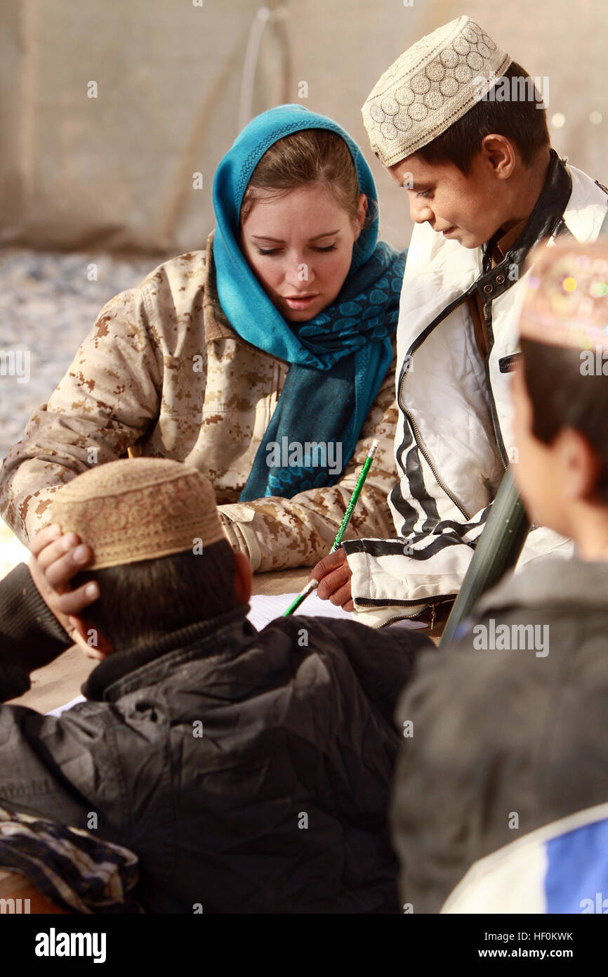 Female Engagement Team 13 supported Weapons Company, 1st Battalion, 9th ...