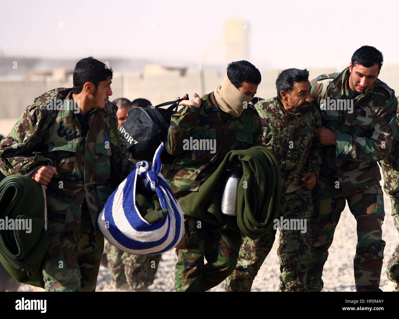Afghan National Army medics with the 1st Brigade, 215th Corps, escort ...