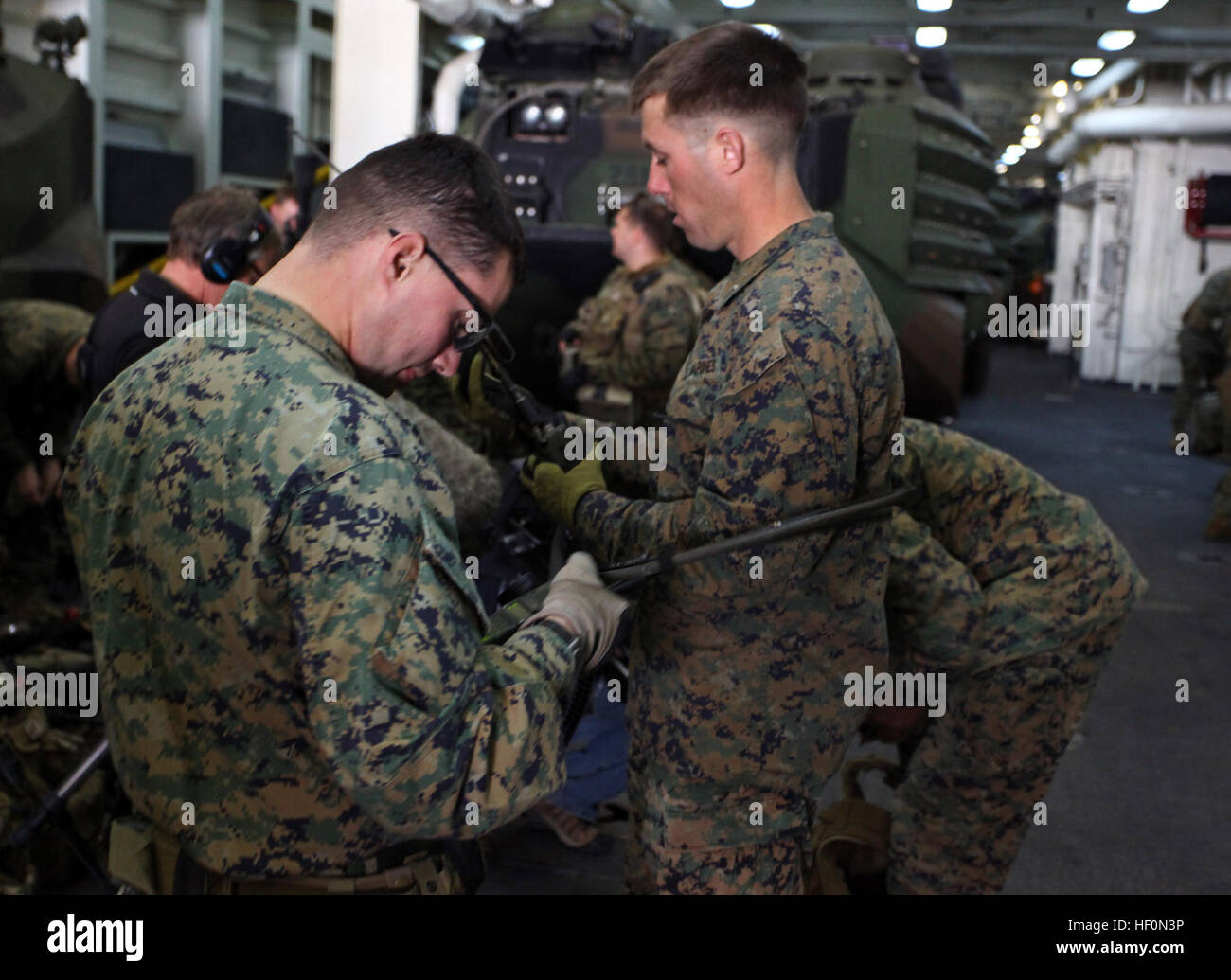 USS NEW YORK (LPD-21)- Marines with Alpha Company, Battalion Landing ...
