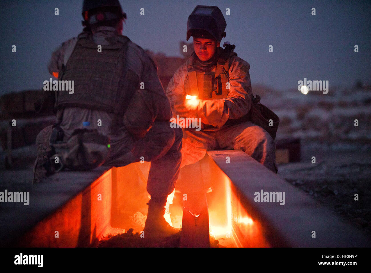 Marines with Bridge Platoon, Alpha Company, 9th Engineer Support ...