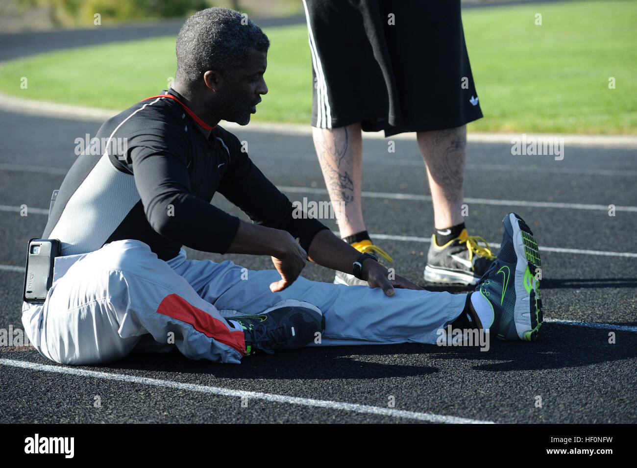 MARINE CORPS BASE CAMP PENDLETON, Calif. - Coach Wayne Howard shows ...