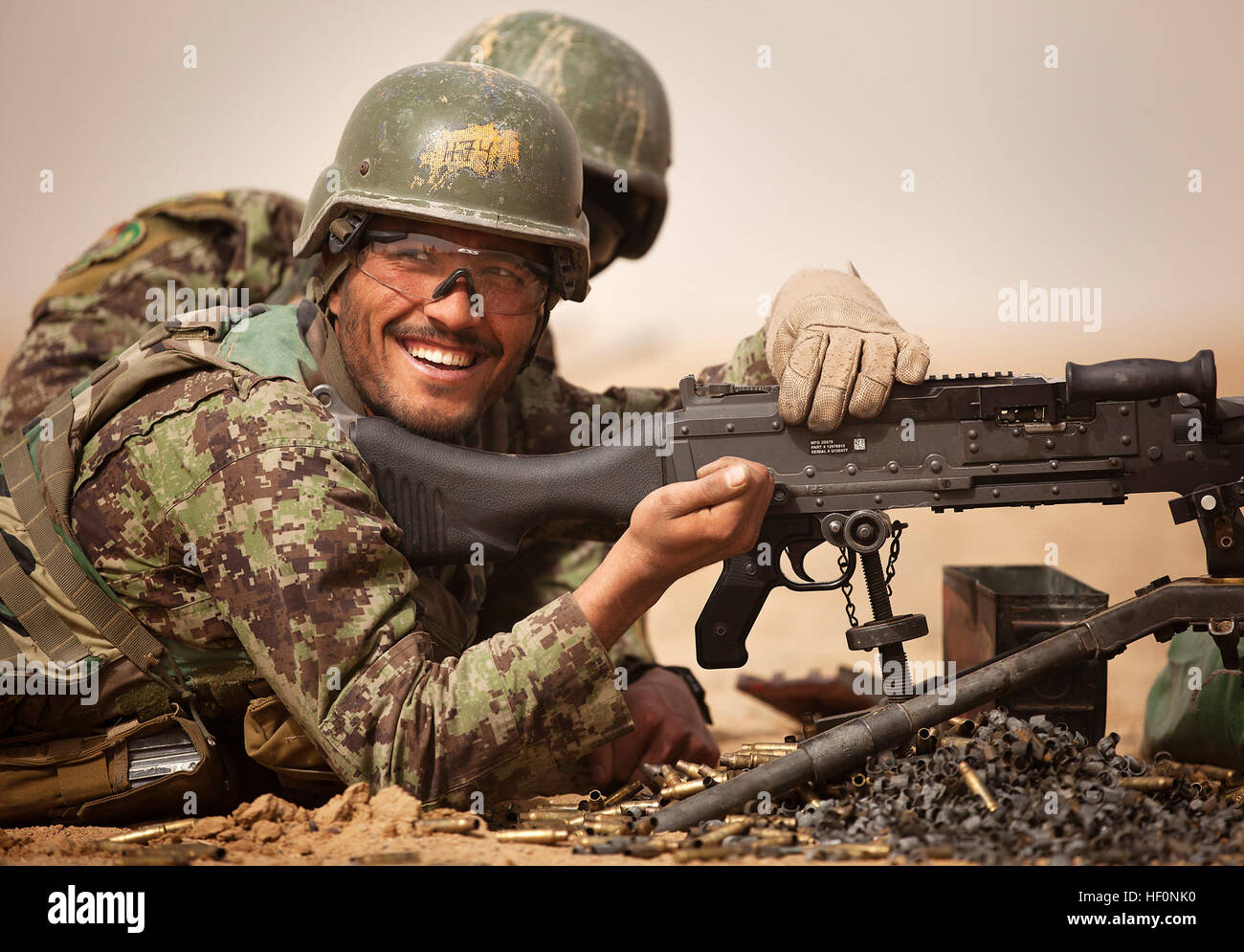 Afghan National Army Sgt. Fasil Rahim, a machine gunner with 2nd Kandak ...