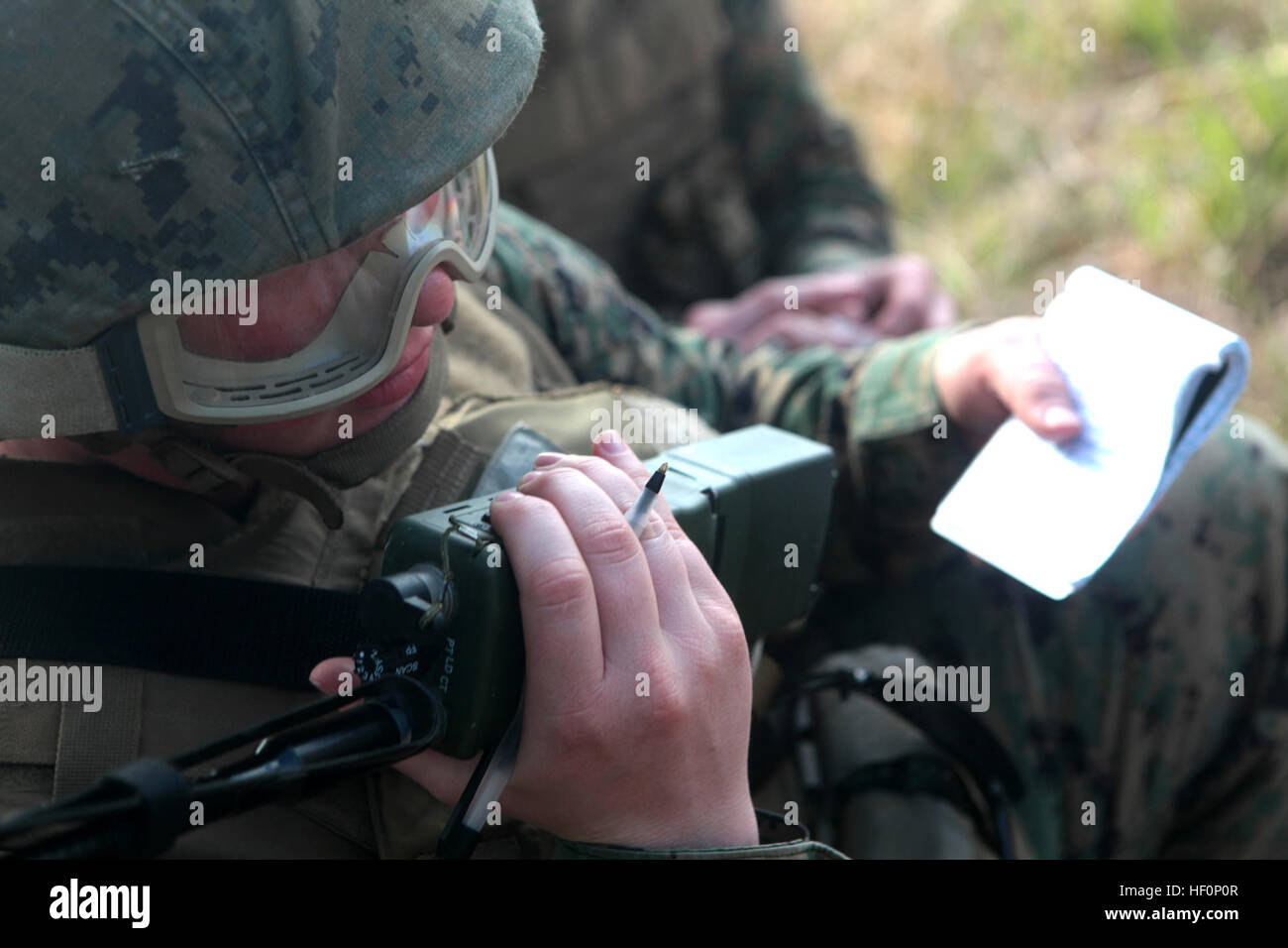 A Marine with Production and Analysis Support Company, 2nd Intelligence ...