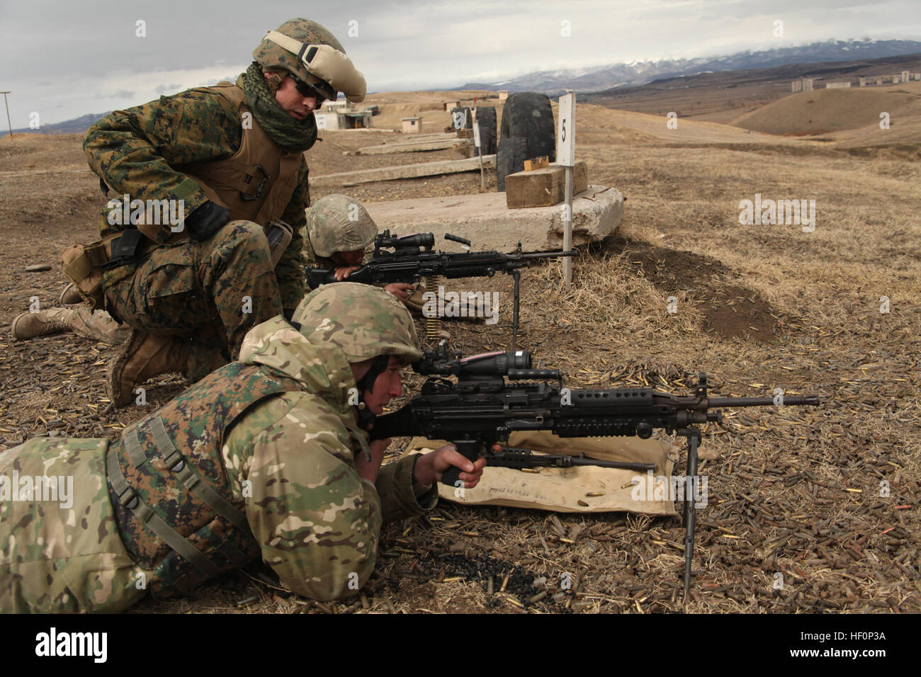 Georgian 4th Infantry Brigade soldiers train in marksmanship at Vaziani ...