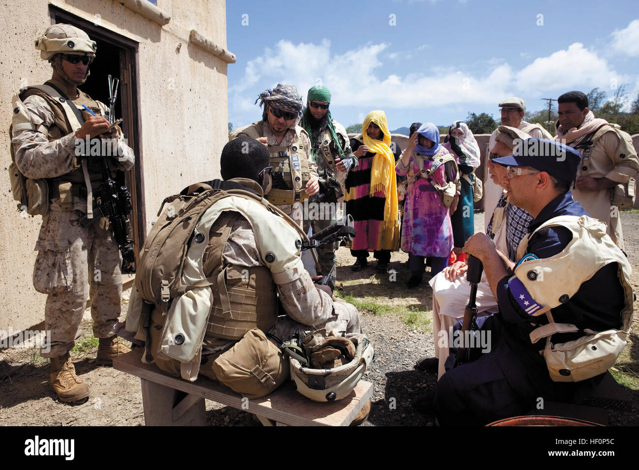 During infantry immersion training at Marine Corps Training Area ...