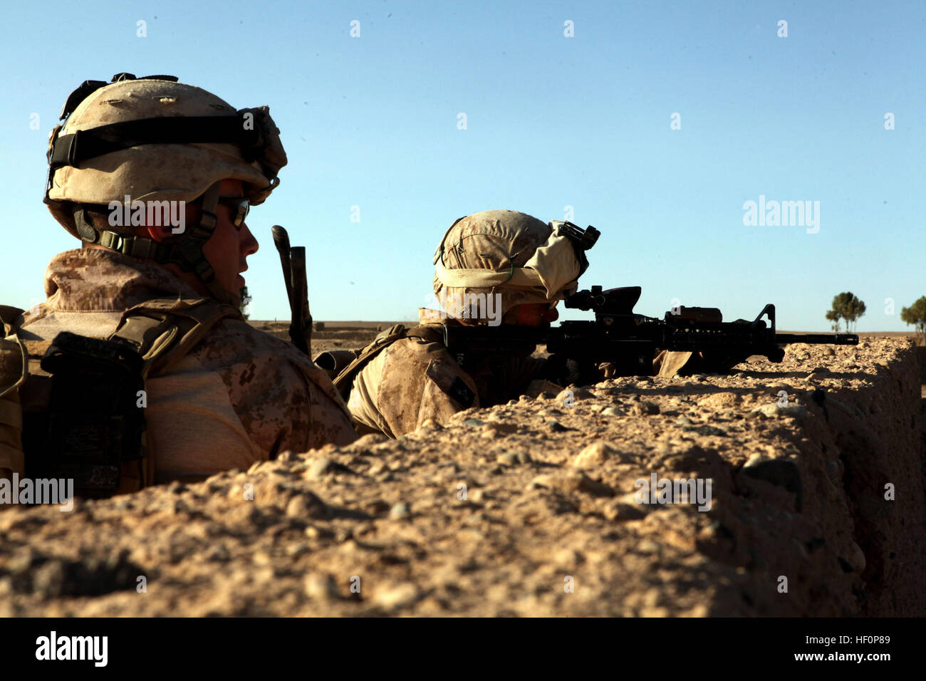 U.S. Marine Cpls. Glenn Stadig and Sean O'Donnell, squad leaders with ...