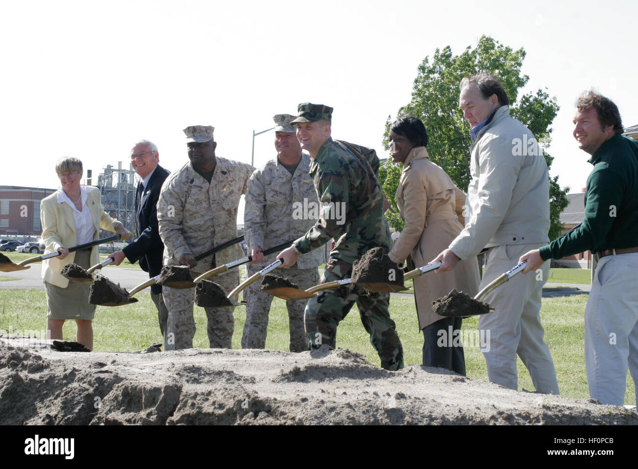 Local community and air station leaders break ground to mark the ...