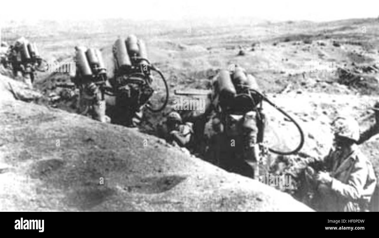 Flamethrower iwo jima hi-res stock photography and images - Alamy