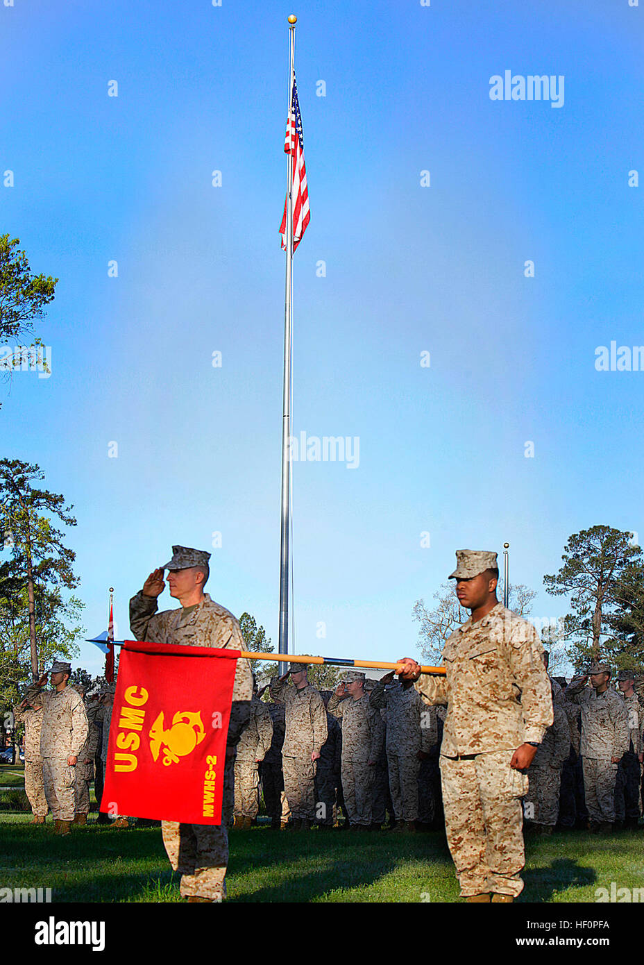 Flag raising ritual hi-res stock photography and images - Alamy