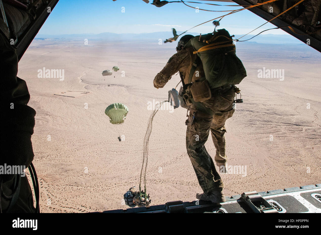 Guardian Angels with the 306th Rescue Squadron, U.S. Air Force, jump ...