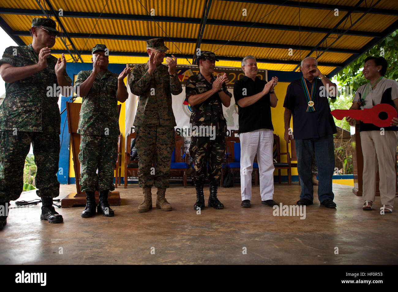 From the left, PH Navy Rear Adm. Victor E. Martir, Philippine exercise ...