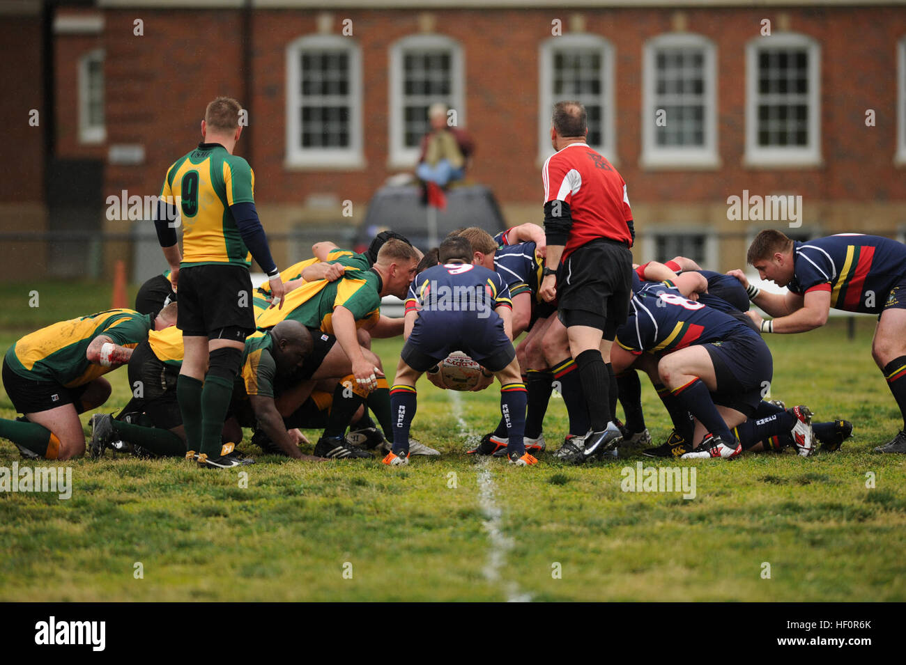 British Royal Marines and U.S. Marine Corps play a game of Rugby on ...