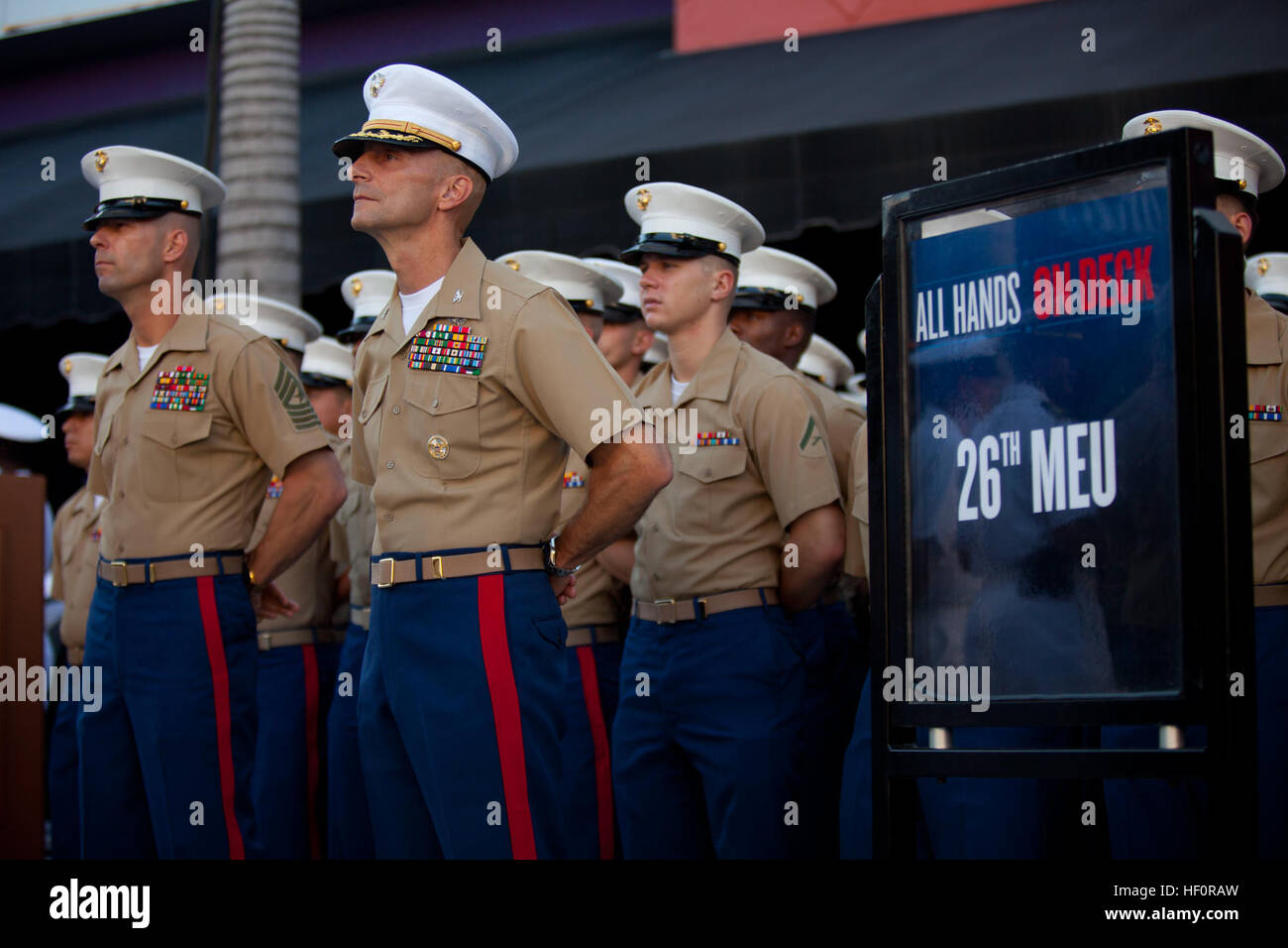 Col. Matthew G. St. Clair, right, 26th Marine Expeditionary Unit ...