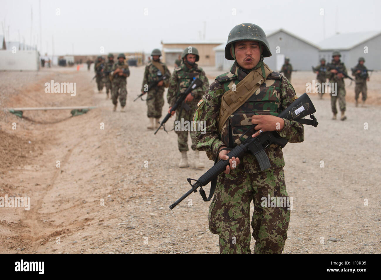 Afghan National Army (ANA) soldiers with 1st Brigade, 215th Corps ...