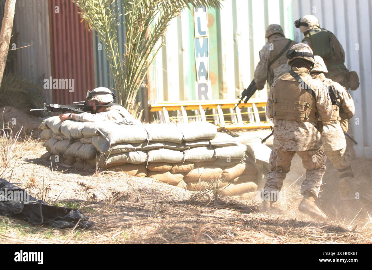 CAMP BLUE DIAMOND, AR RAMADI, Iraq -- The Marines of the camp's Ready ...
