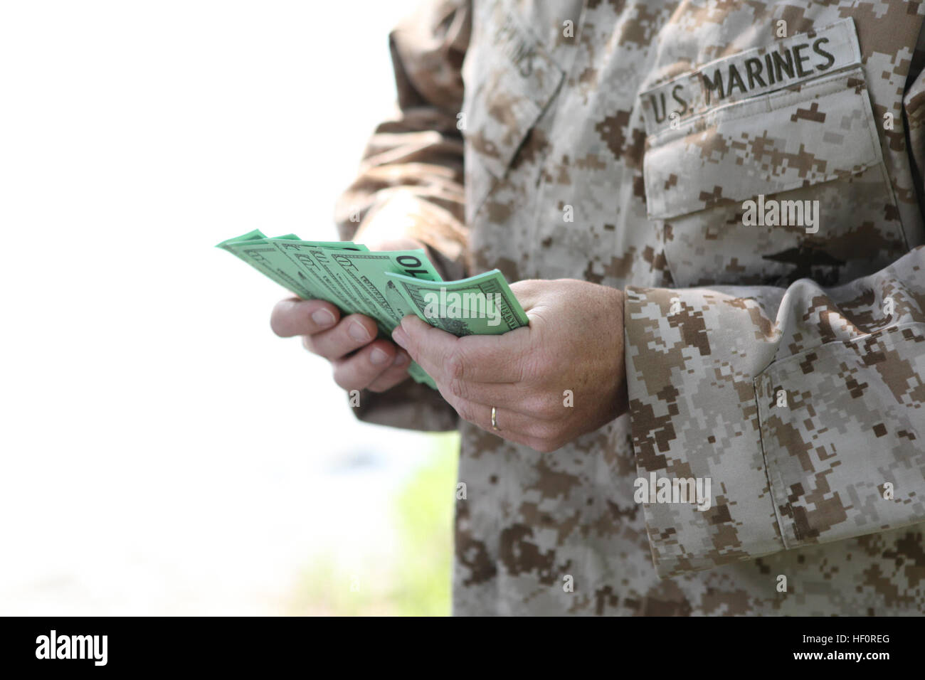 Play money is used by U.S. Marine Corps officers and staff of Financial ...