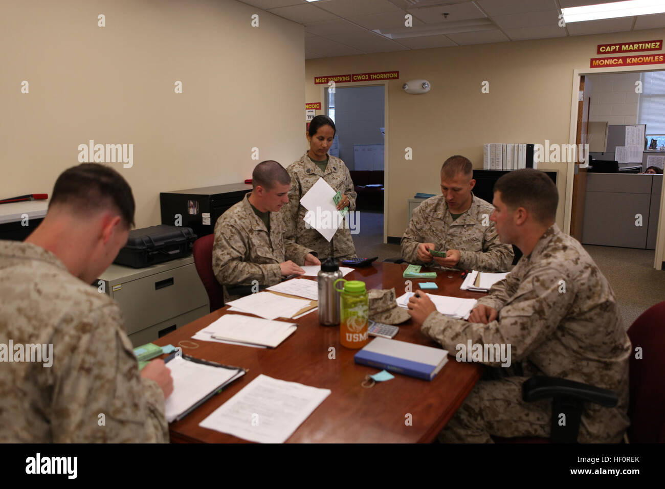 U.S. Marine Corps students of Financial Mangement Officers Course 1-12 ...
