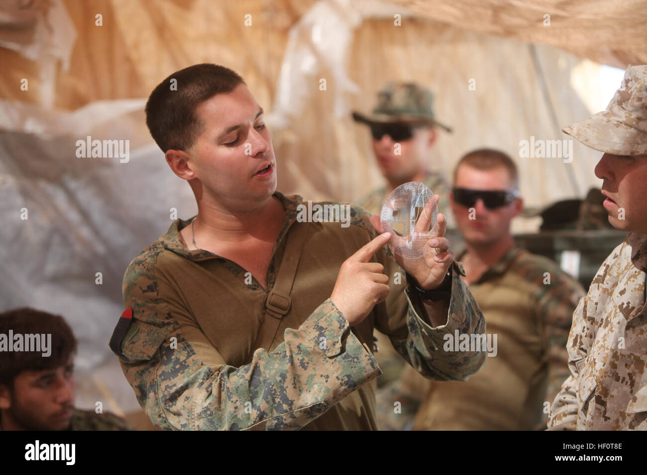 U.S. Marine Corps Sgt. Daniel Doyle, center, with Advisor Team 1, 2nd ...