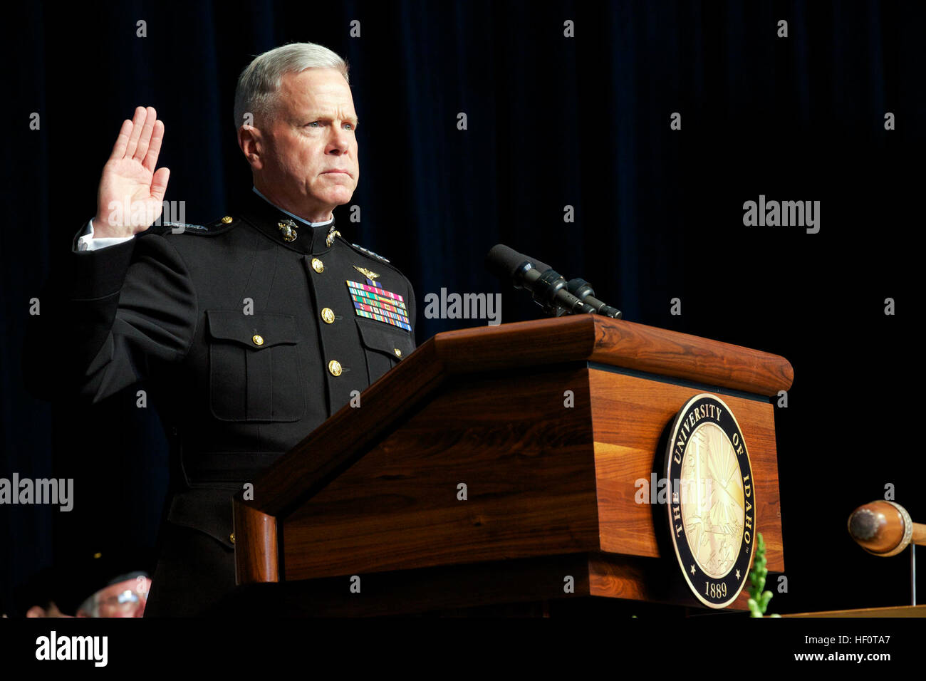 Commandant of the Marine Corps Gen. James F. Amos administers the oath ...