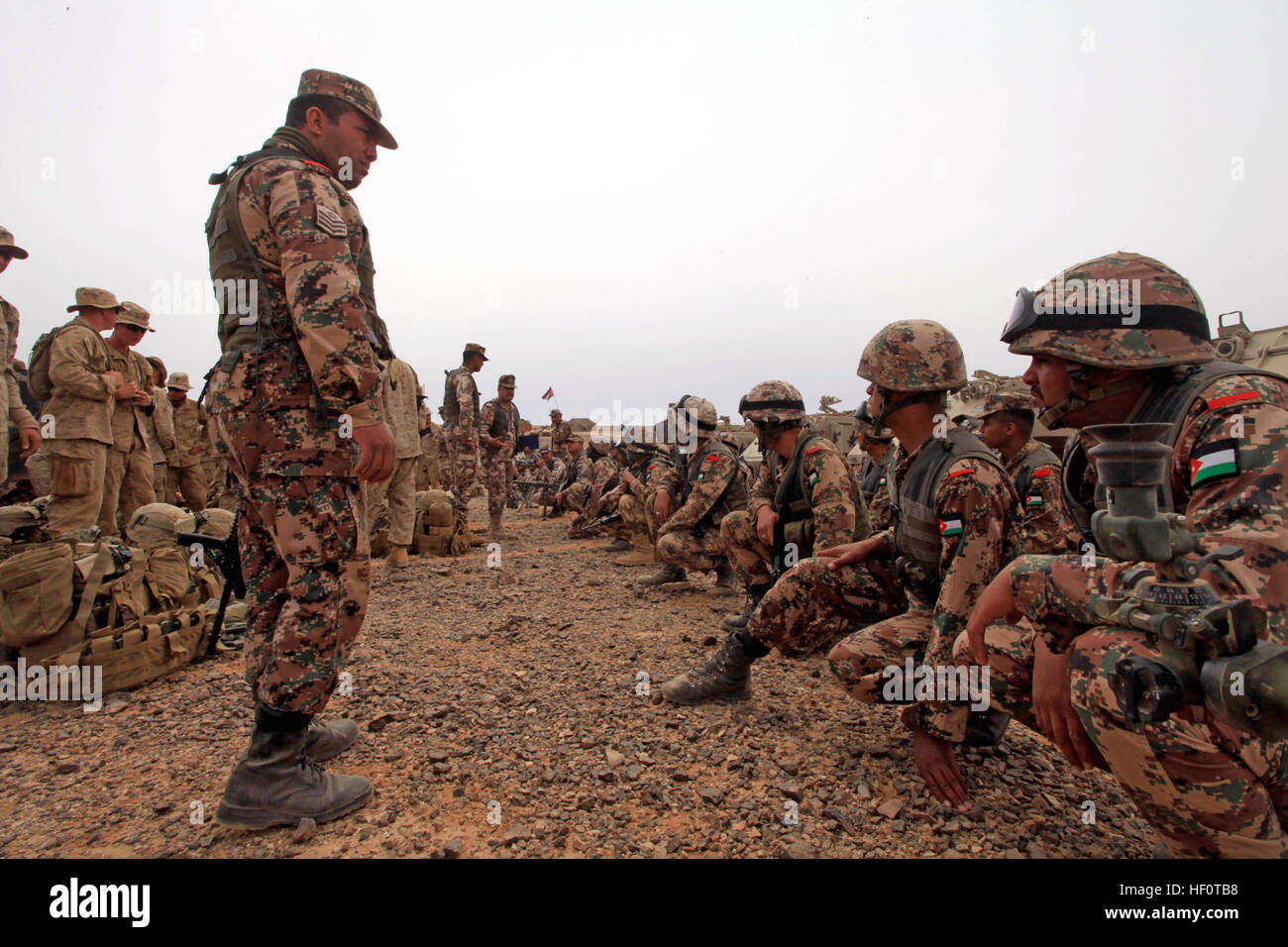 JABAL PETRA, Jordan – Jordanian soldiers learn about the various weapon ...