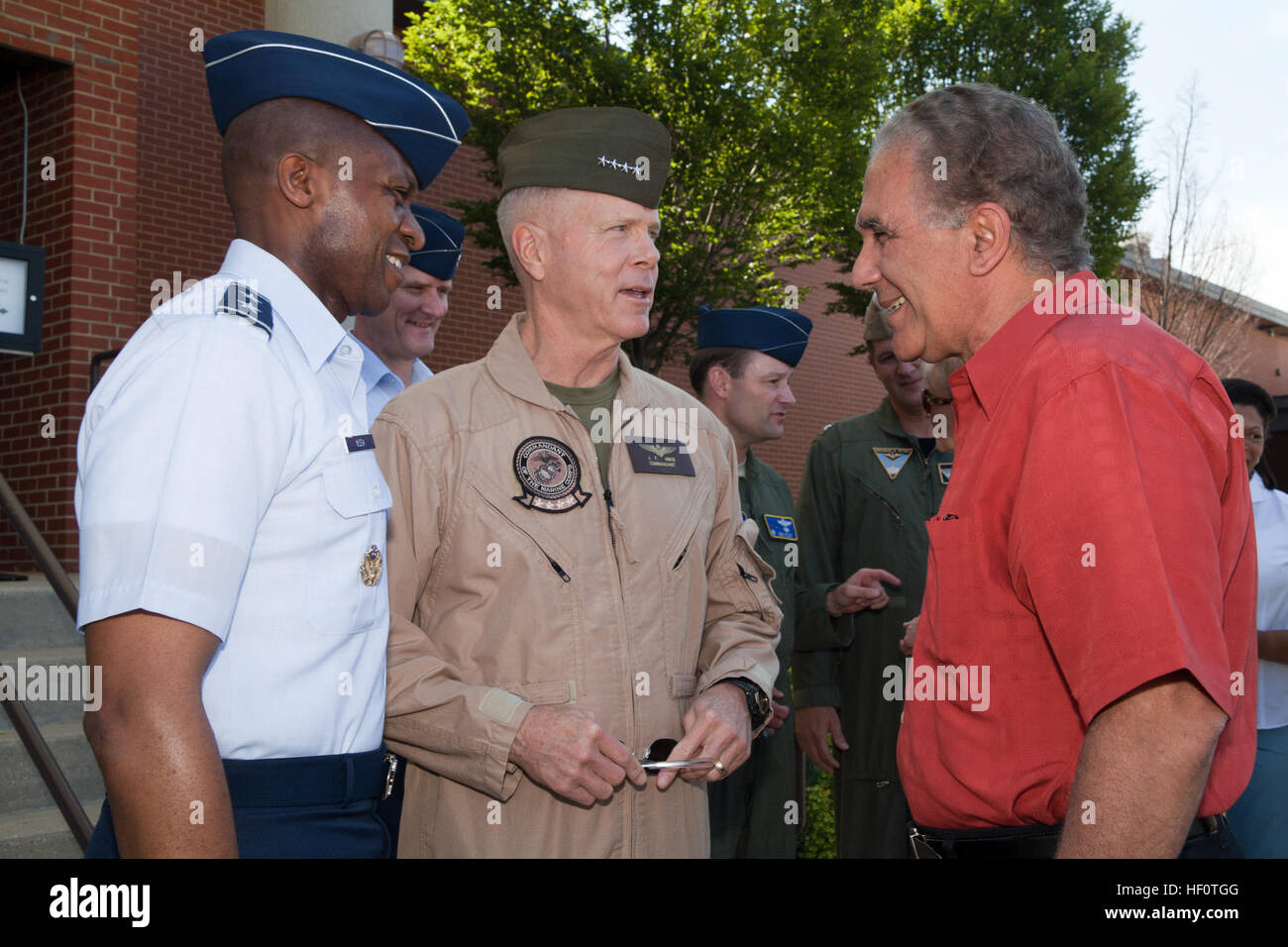 Commandant of the Marine Corps Gen. James F. Amos, center, and Air ...