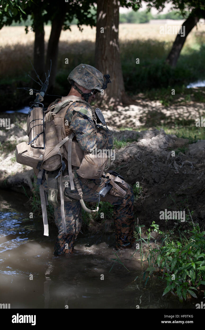 U.S. Marine Corps Lance Cpl. Riley Stallsmith, a rifleman with Police ...