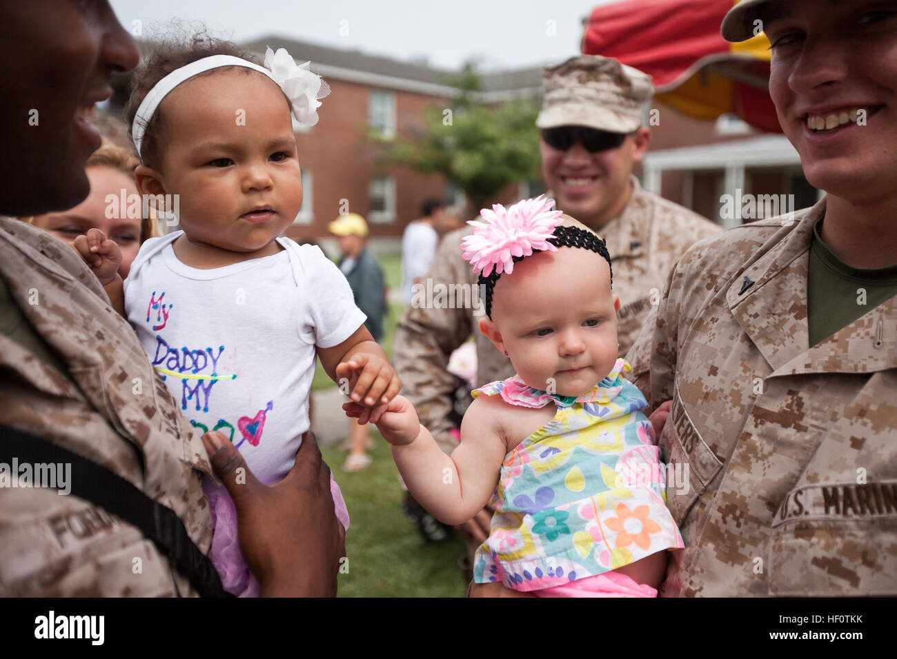 The daughters of Lance Cpl's David Foreman (left) and Matt Elvers, both ...