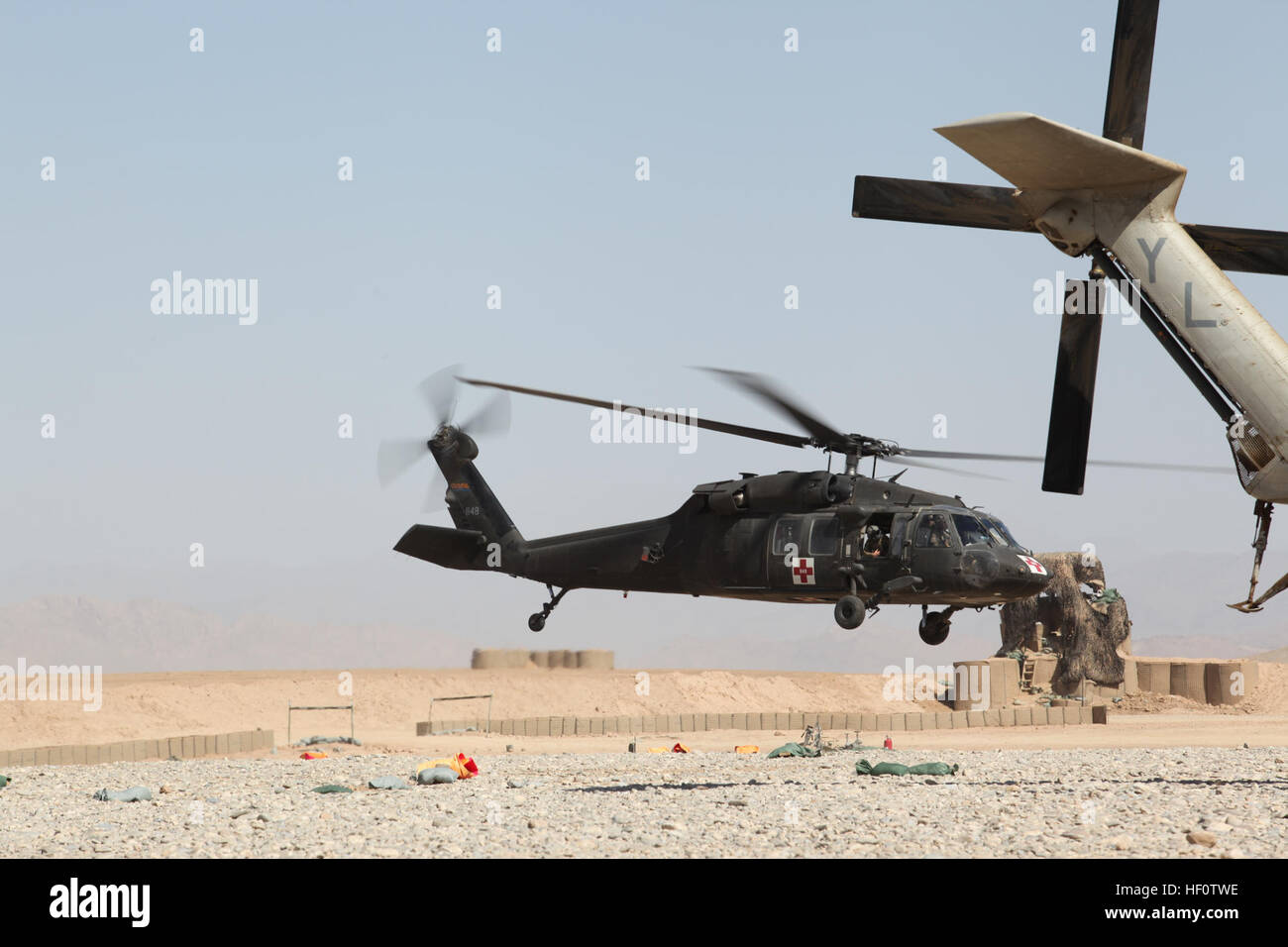 A U.S. Army UH-60 Black Hawk Medical Evacuation (MEDEVAC) helicopter ...