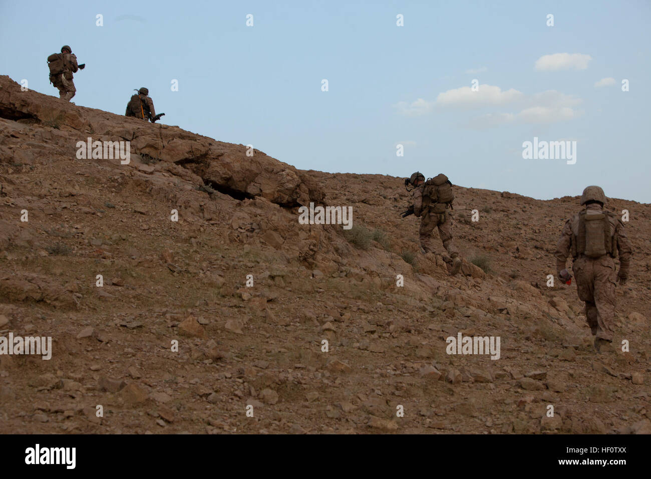 U.S. Marines with 4th Squad, 3rd Platoon, Delta Company, 1st Battalion ...