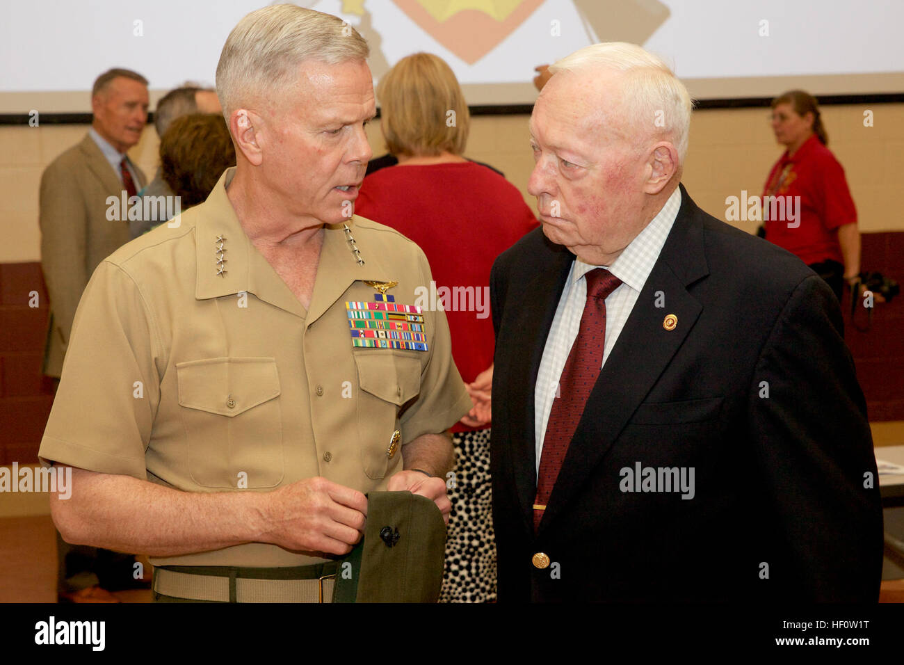 U.S. Marine Corps Gen. James F. Amos, left, the 35th commandant of the ...