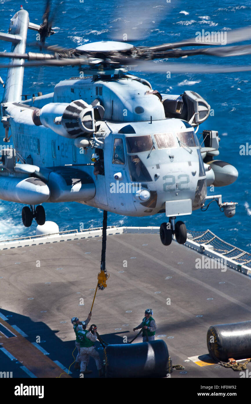 A U.S. Marine Corps CH-53E Super Stallion helicopter assigned to the ...