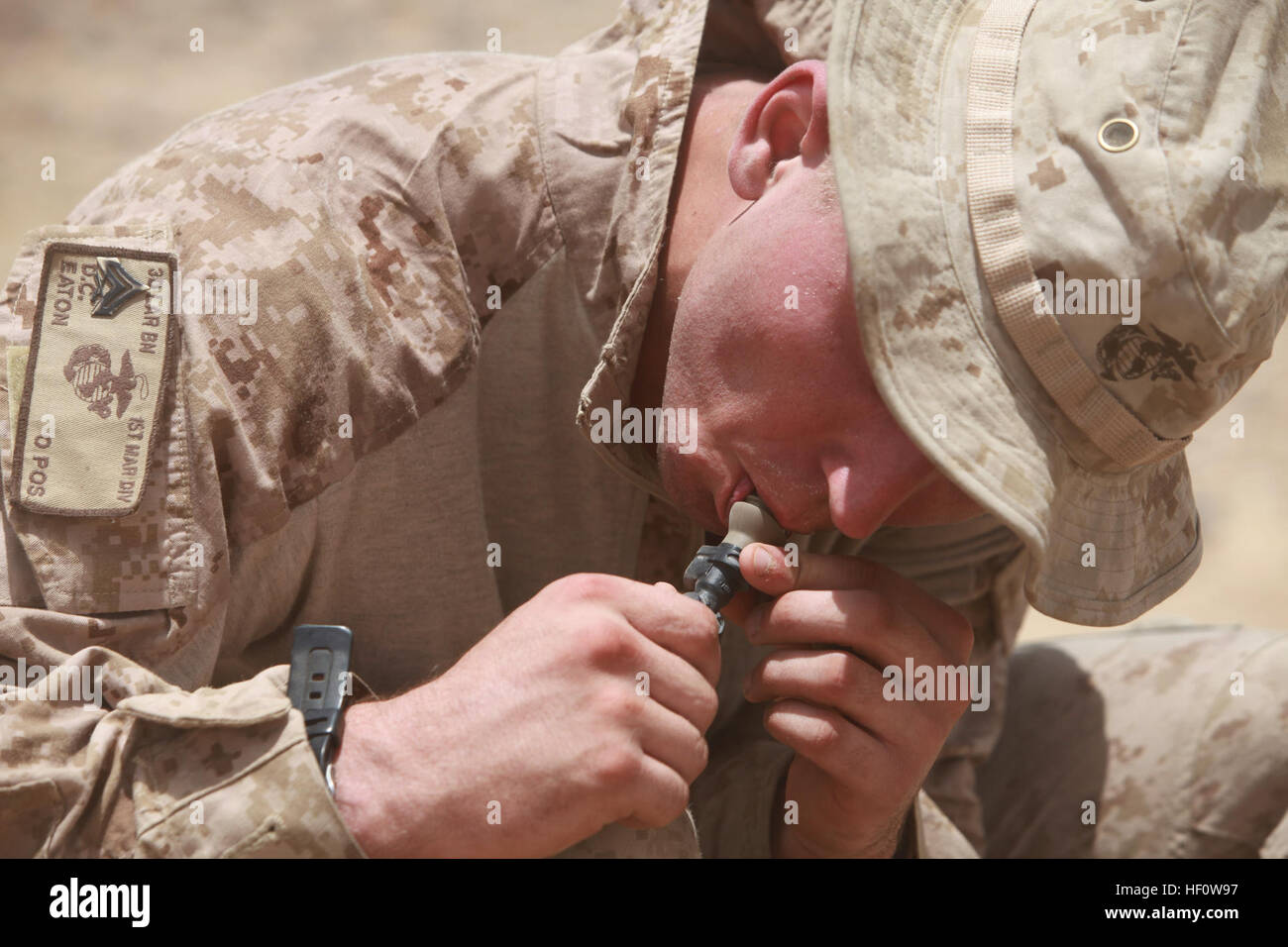 U.S. Marine Corps Cpl. David Eaton, assigned to 3D Light Armored ...