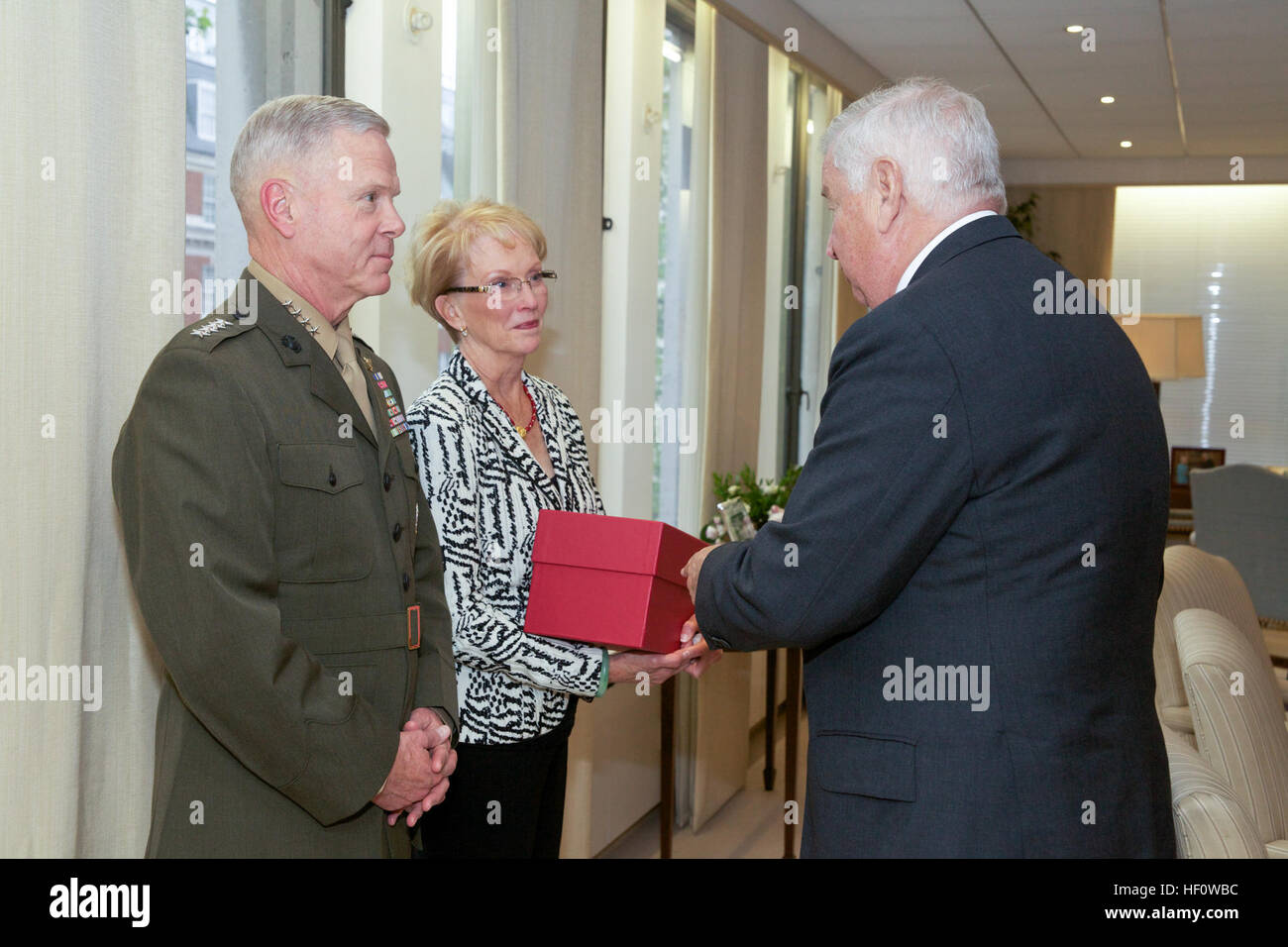 Commandant of the Marine Corps Gen. James F. Amos, left, and his wife ...