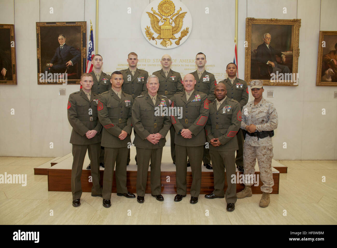 Commandant of the Marine Corps Gen. James F. Amos, third from left, and ...