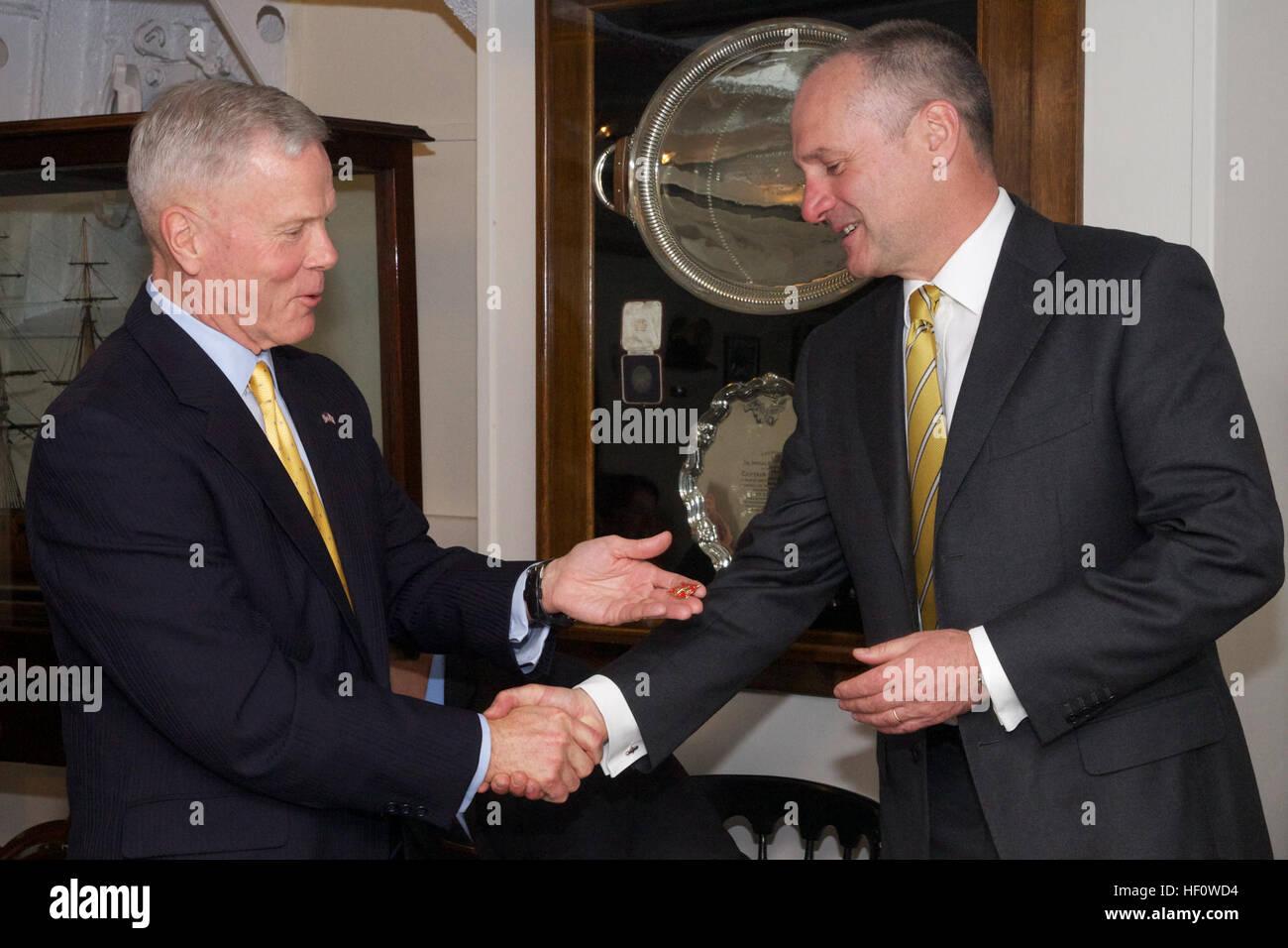 The Commandant of the U.S. Marine Corps, Gen. James F. Amos, left ...