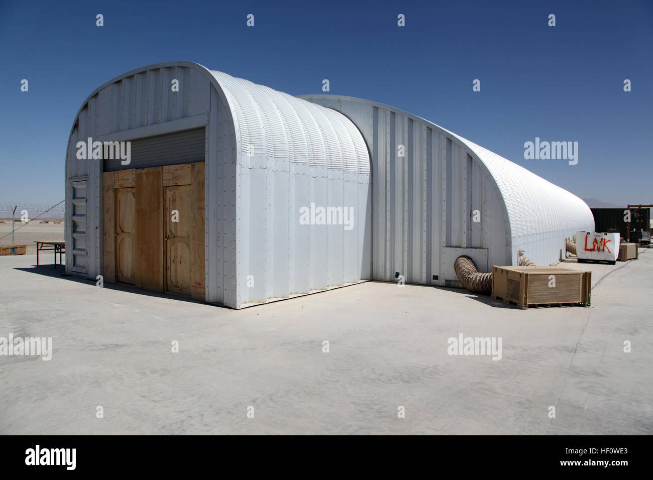 A former water treatment facility sits on Camp Delaram II, Nimroz ...