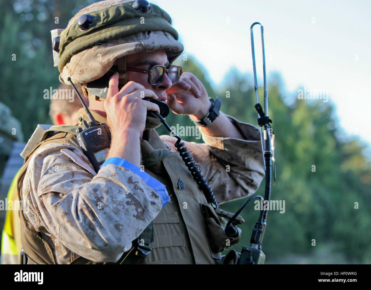 U.S. Marine Sgt. Ryan Wells, 3rd Platoon Sergeant with Kilo Company ...
