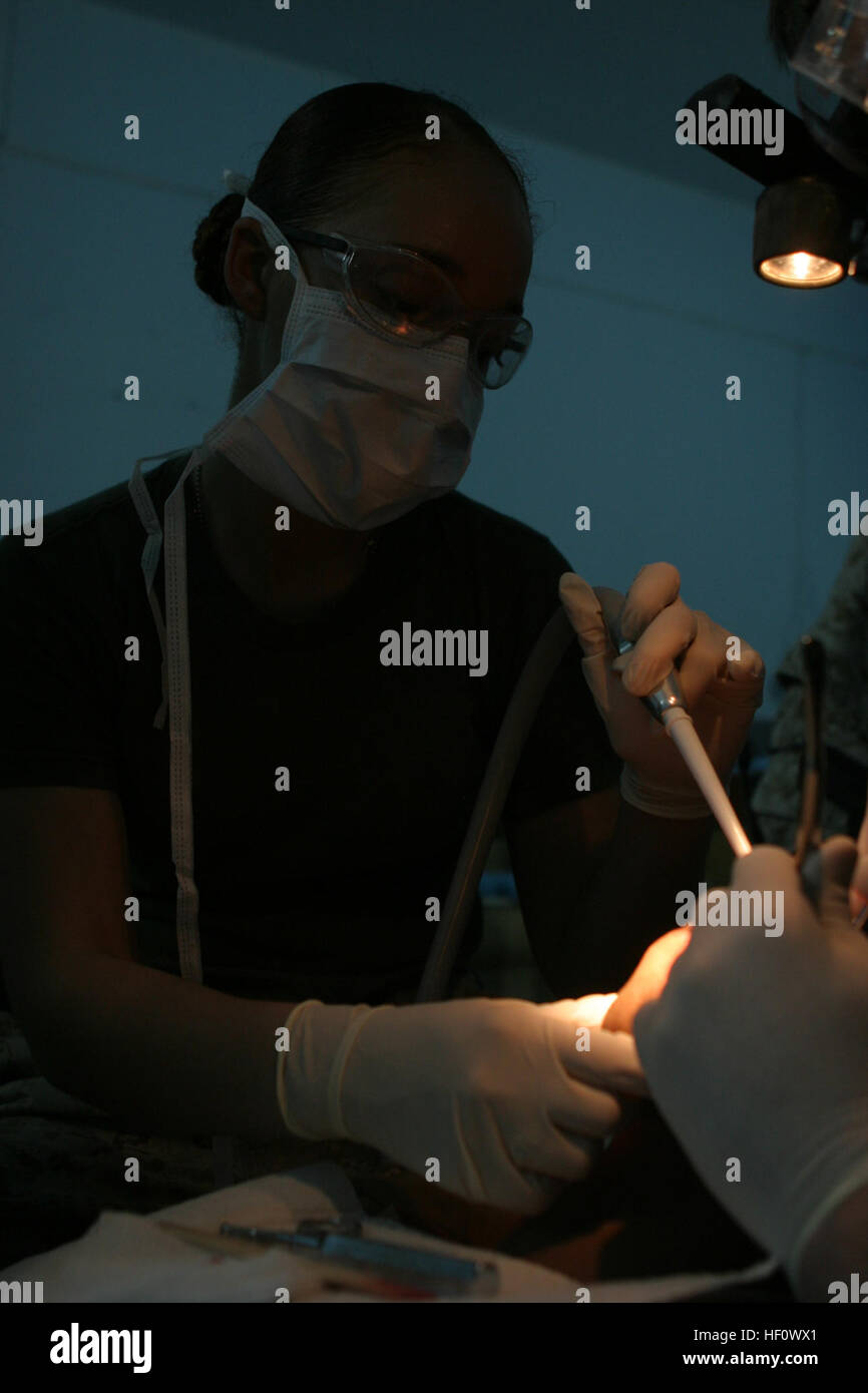 CAMP TAQADDUM, Iraq (May 23, 2005) - Petty Officer 3rd Class Iris Manso ...