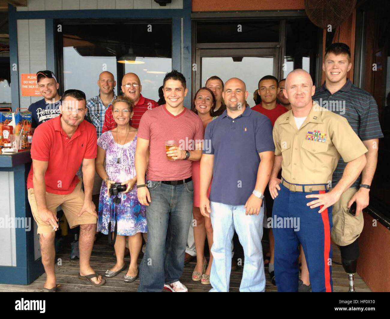 U.S. Marine Corps Capt. Lee Stuckey (right), the commanding officer of ...