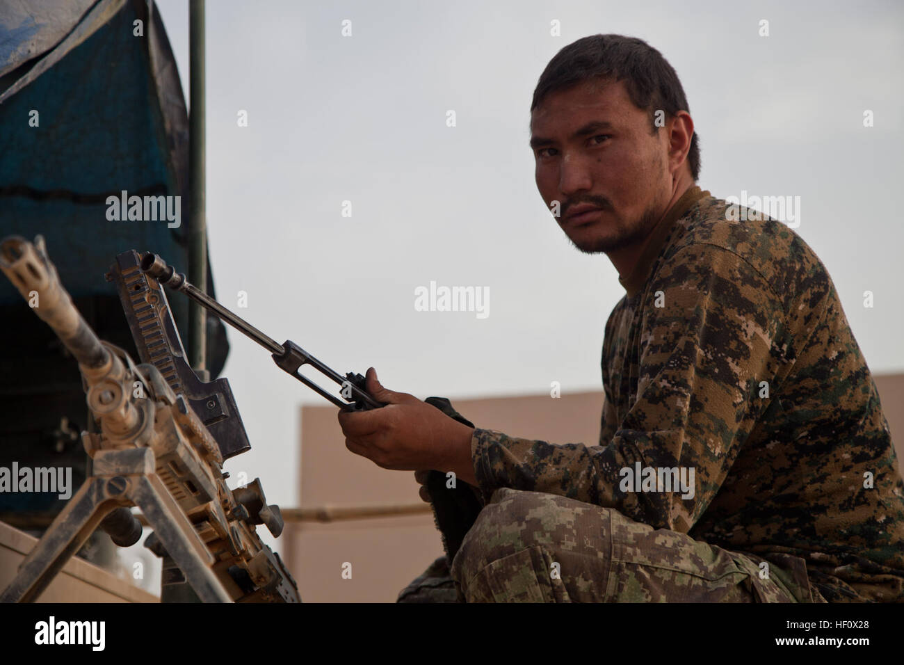 An Afghan National Army (ANA) soldier with Route Clearance Toli, 1st ...