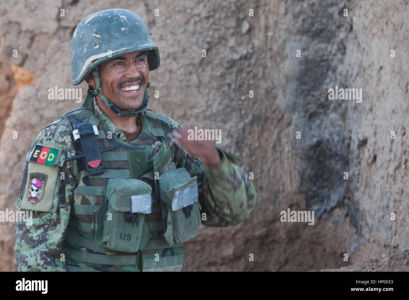 Afghan National Army explosive ordnance disposal technicians and U.S ...