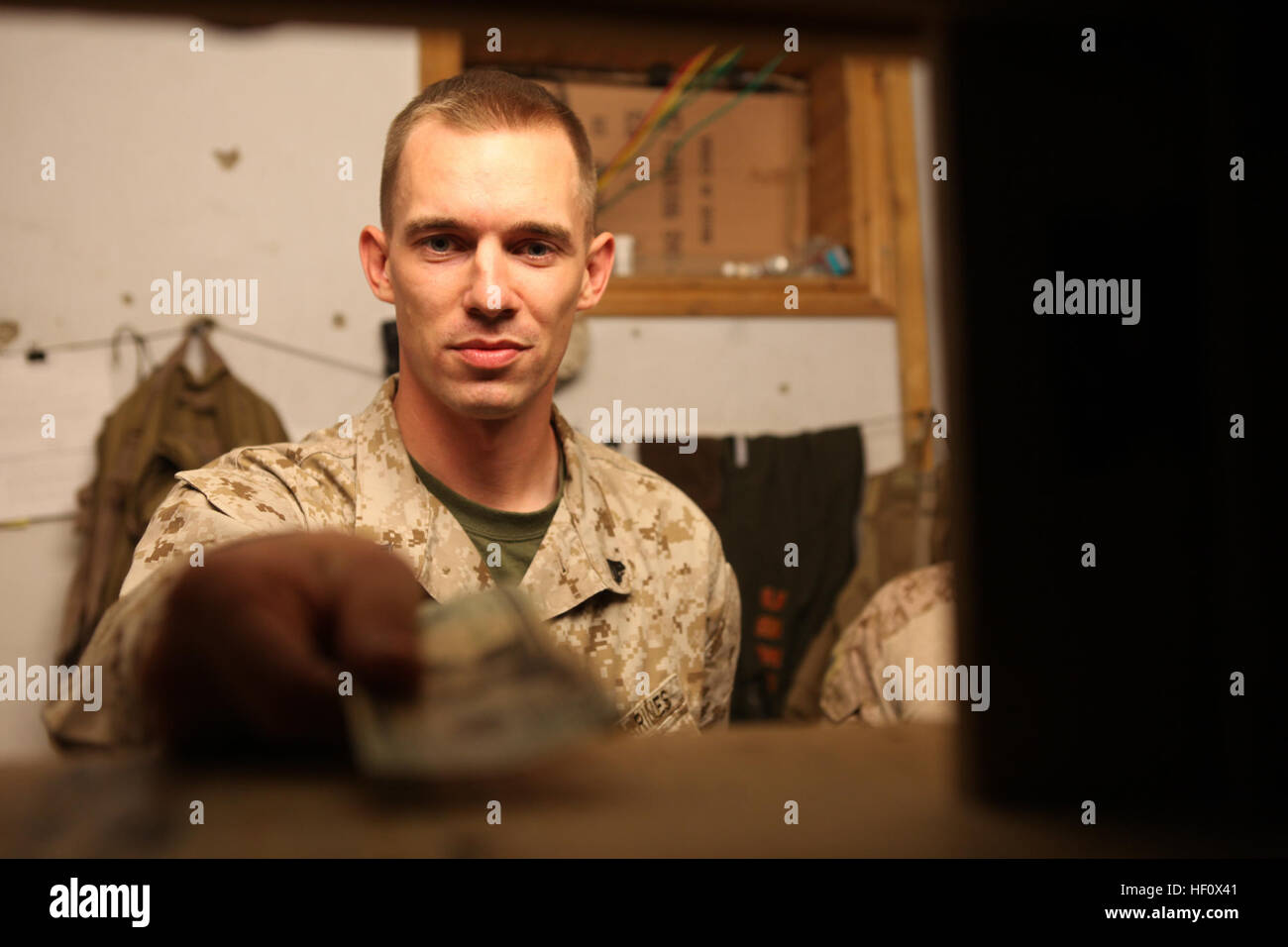 Cpl. Steven Kessler, disbursing agent, 1st Marine Logistics Group ...