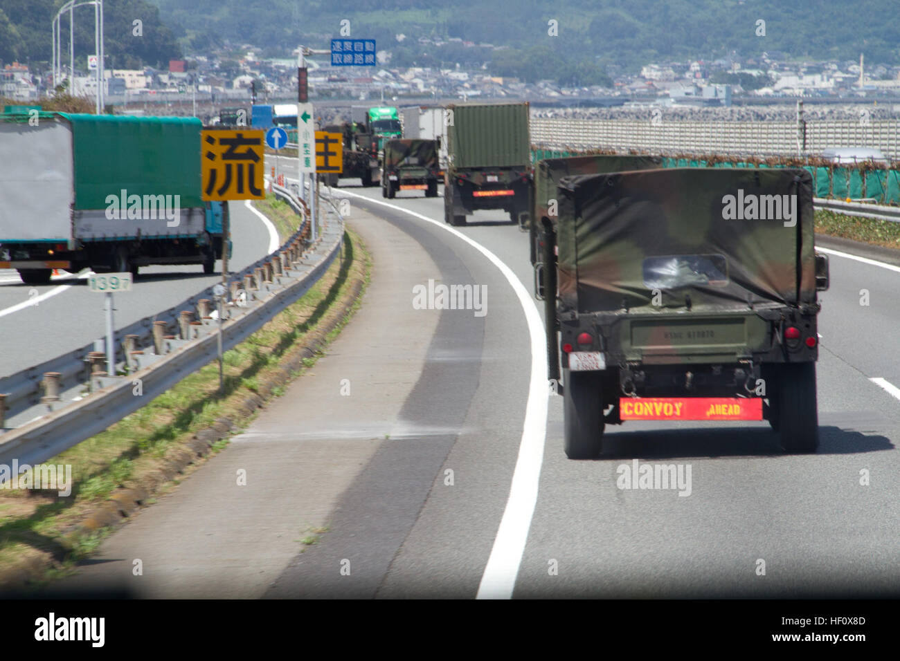 The Combat Logistics Squadron 36 (CLC-36) convoy arrives in Fujiyama ...