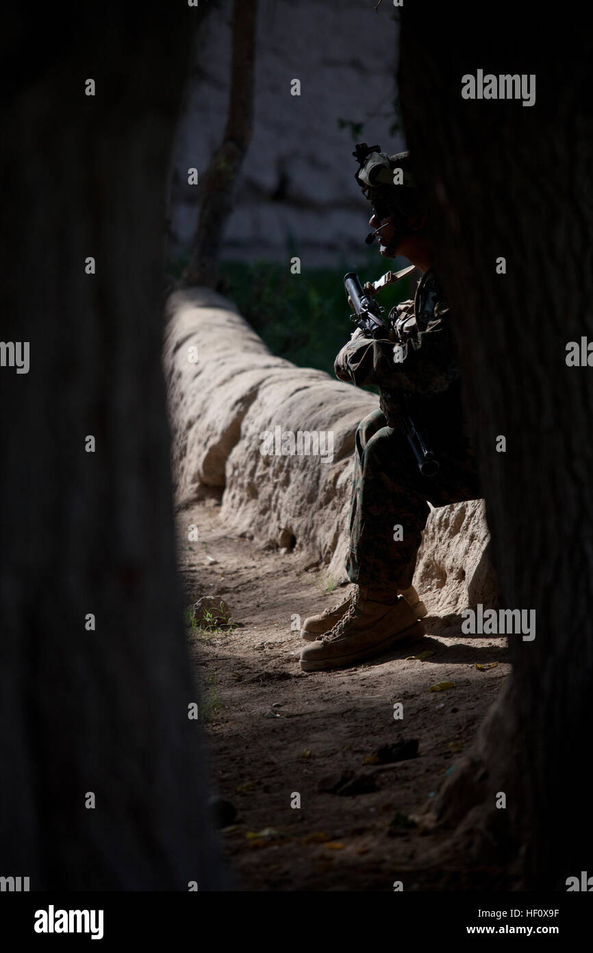 U.S. Marine Corps Cpl. Alexander Vanny, team leader, 3rd Platoon, Alpha ...
