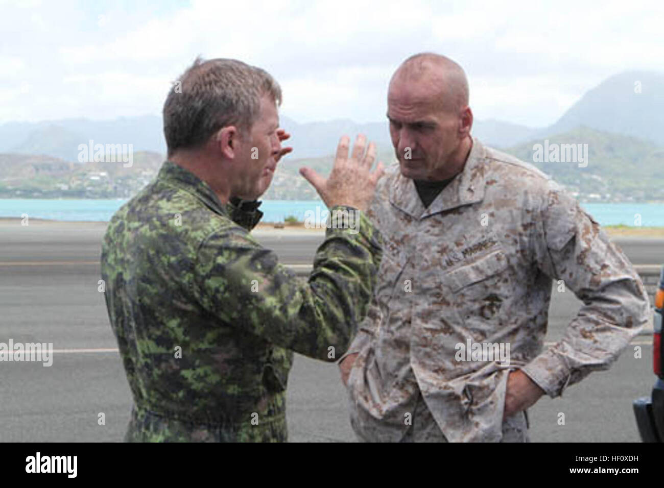 U.S. Marine Brig. Gen. Richard L. Simcock (right), deputy commander, U ...