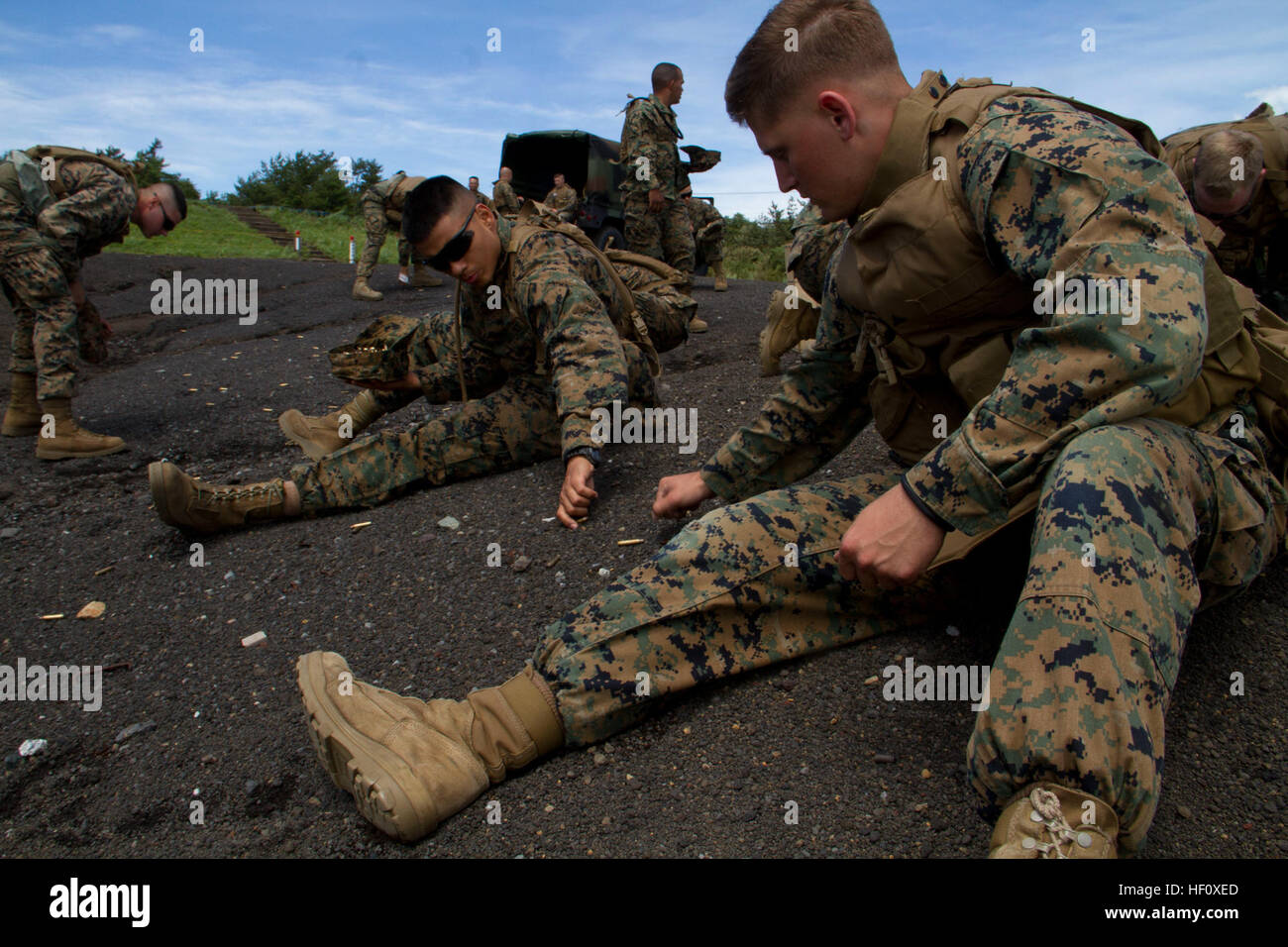 Combat Logistics Company 36 (CLC-36) Marines police call the rifle ...
