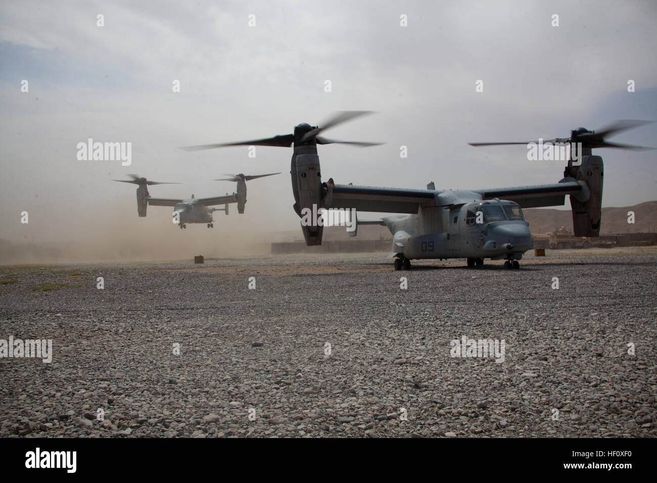 U.S. Marine Corps MV-22B Osprey aircraft attached to Marine Medium ...