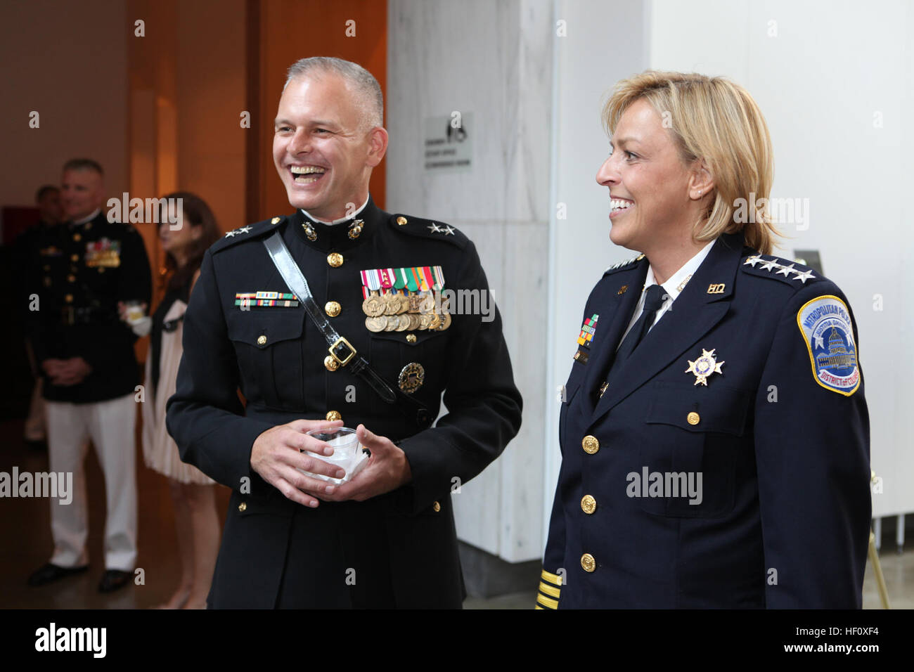 U.S. Marine Corps Maj. Gen. Vaughn A. Ary, left, the staff judge Stock ...