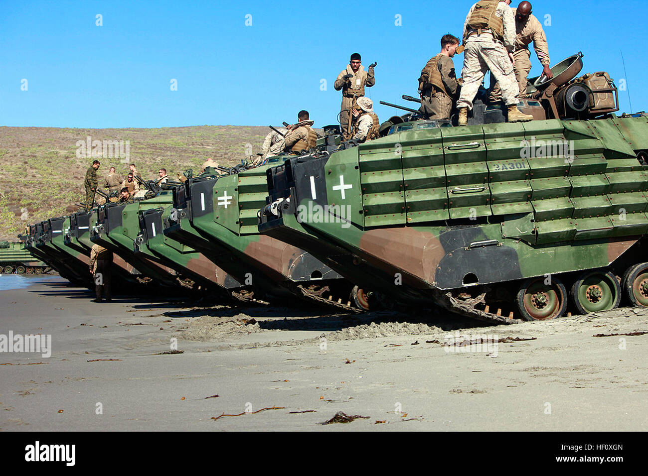 Assault Amphibious Vehicle Platoon prepares for their training off San ...